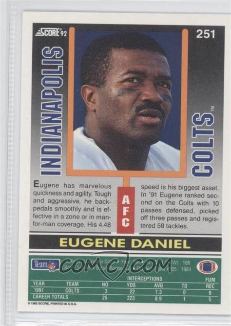 1992 Score Base 251 Eugene Daniel
