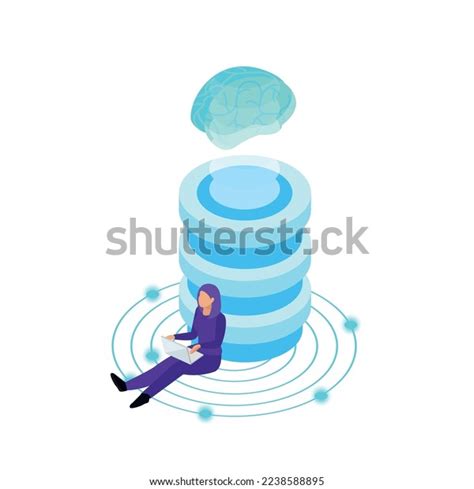 Artificial Intelligence Isometric Composition Isolated Ai Stock Vector Royalty Free 2238588895