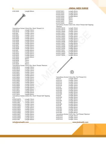 Stainless Steel Interference Screw Without Head Acl Screw At Rs 150