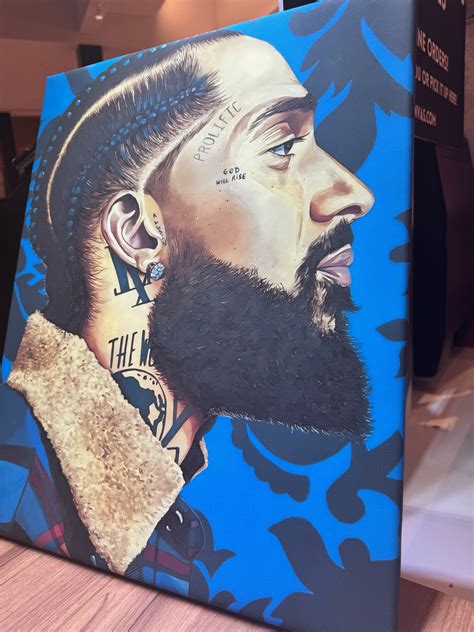 Nipsey Hussle Art Hip Hop Artist Canvas Wall Art Photo On Canvas Etsy