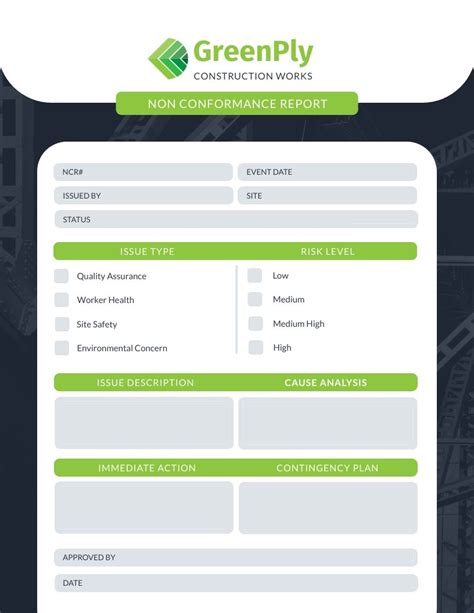 Non Conformance Report Template