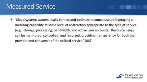 Cloud Measured Service Tutorial Flackbox