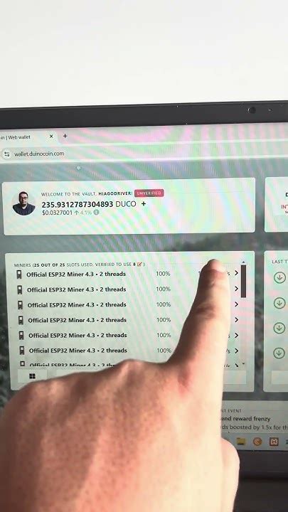 1 Dia Minerando Duino Coin Com Nerdminer Micro Esp32 Esp32 Nerdminer