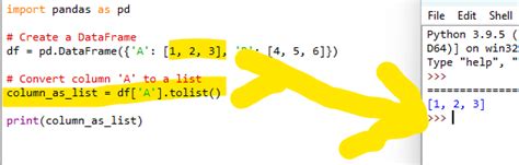 Python Create List From DataFrame Column In Pandas Be On The Right Side Of Change