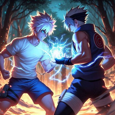 Killua Zoldyck Vs Sasuke Uchiha Animasi