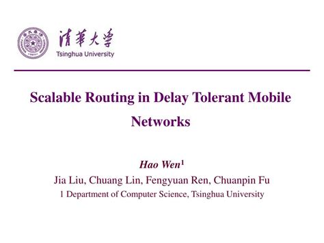 Ppt Scalable Routing In Delay Tolerant Mobile Networks Powerpoint