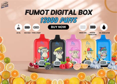 Fumot Digital Box 12000 Puffs Disposable Vape Uk