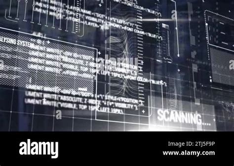 Animation Of Infographic Data With Graphs World Map Scanning On