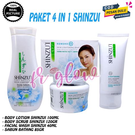 Jual Paket Shinzui 4in1 Whitening Termurah Bisa Cod Body Scrub Shinzui 120gr Sabun Batang