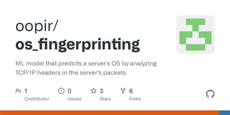 Github Oopirosfingerprinting Ml Model That Predicts A Servers Os By Analyzing Tcpip