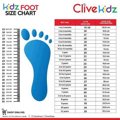 Ladies Size Chart Clive Shoes