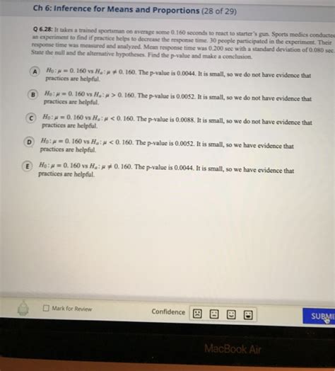 Solved Ch 6 Inference For Means And Proportions 28 Of 29