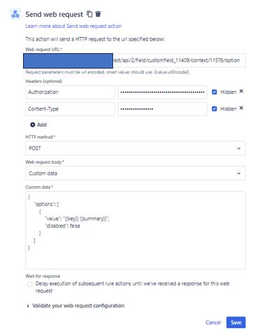 Add value to a JWME list field