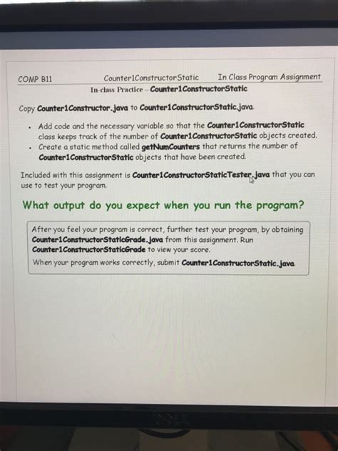 Solved Counter1constructorstatic In Class Program Assignment
