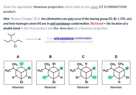 Solved Draw The Appropriate Newman Projection Which Leads To