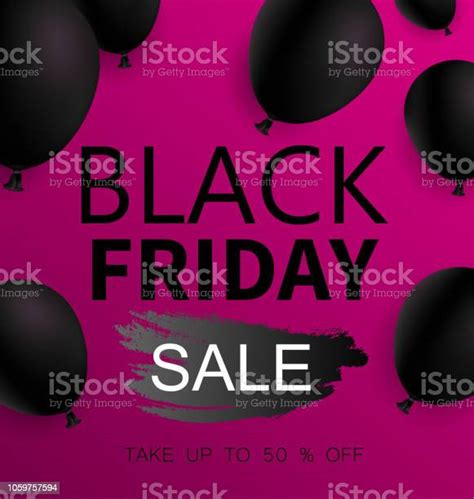 검은 금요일 판매 핑크 홍보 포스터 풍선 특별 한 제공 합니다 가격에 대한 스톡 벡터 아트 및 기타 이미지 가격 검은색 광고 Istock
