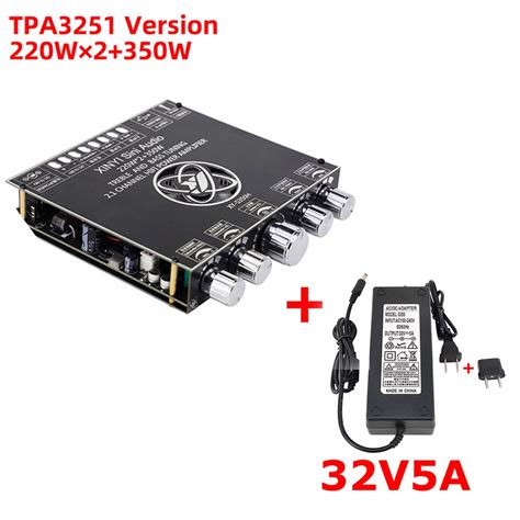 W W TPA Bluetooth Power Amplifier Board Ch Class D USB Sound Card Subwoofer