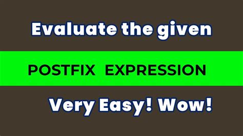 Postfix Expression Evaluation Ugc Net Computer Science Youtube