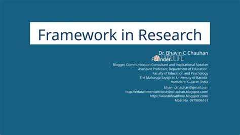 Framework In Research Basic Introduction Pptx Education