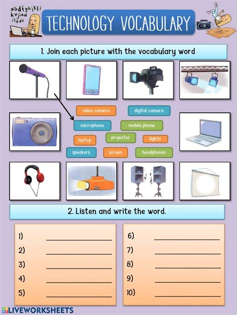 Technology Vocabulary Unit 5 Worksheet Como Aprender Ingles Basico