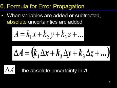 L 4 — Uncertainty And Error Analysis Outline