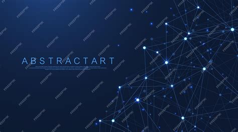 Premium Vector Technology Abstract Lines And Dots Connection Background Connection Digital