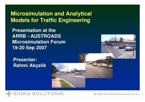 Pdf Microsimulation And Analytical Models For Traffic Engineering