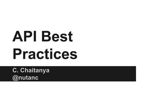 Api Best Practices Pdf
