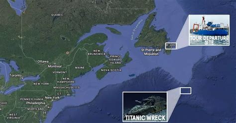 Where Is Titanic Submarine How Deep Missing Submersible Is As Maps