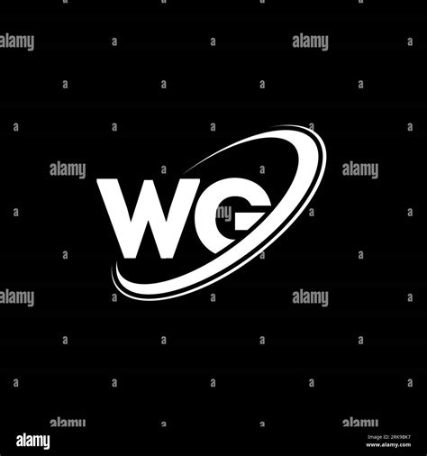 Wg W G Letter Logo Design Initial Letter Wg Linked Circle Uppercase