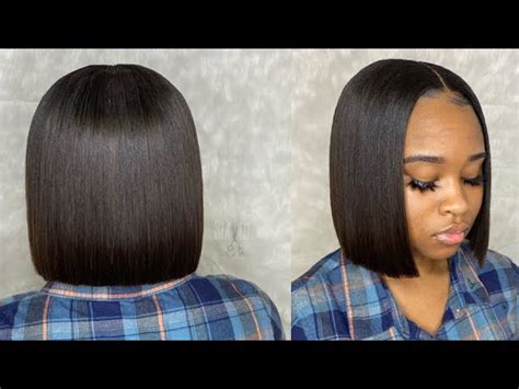 Ombre Bob Weave With Bangs