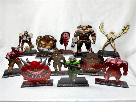 Doom Pc Video Game Inspired Sprite Art Etsy Australia