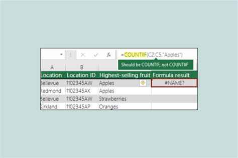 How To Fix The Name Error In Excel