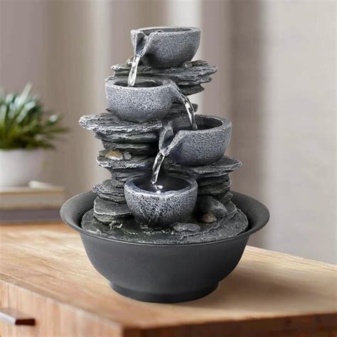 Tabletop Waterfalls For Homes Table Top Indoor Outdoor Buddha Water