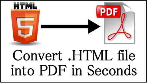 How To Convert Html File Into Pdf In Seconds Youtube