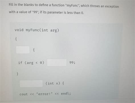 Answered Fill In The Blanks To Define A Function Bartleby