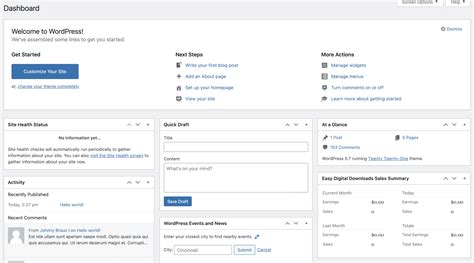 how to hide wordpress dashboard widgets publishpress