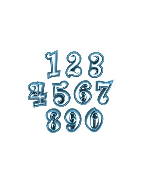 1068 Pack Números Funky En 3cm 1068 Pack Números Funky En 3cm