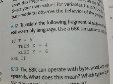 solved translate the following fragment of high level large