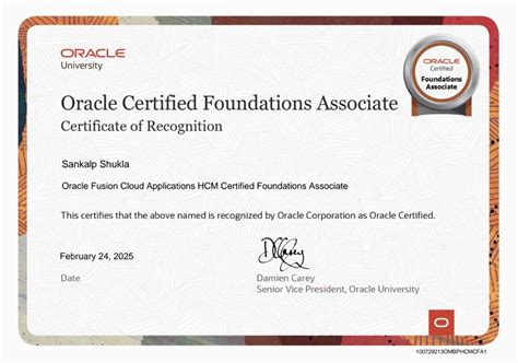 Oracle Kovaion Fusionhcm Certification Sankalp Shukla 11 Comments