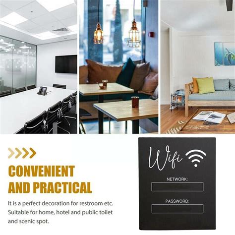 아크릴 거울 와이파이 로그인 스티커 공공 장소 집 상점 필기 계정 및 암호 와이파이 통지 보드 표지판 19x J3b3 프리젠 테이션 보드