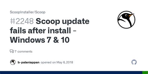 Scoop Update Fails After Install Windows Issue ScoopInstaller Scoop GitHub