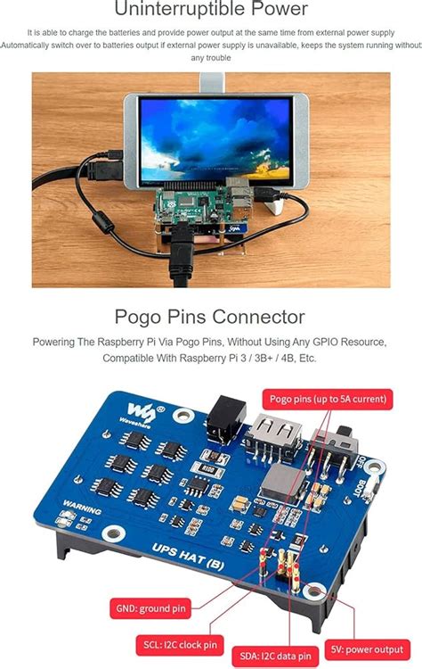 ups hat b for raspberry pi 5v uninterruptible power 03 22 2024