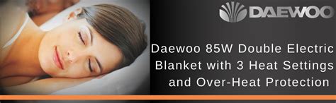 Daewoo Electric Blanket With 3 Heat Settings Over Heat Protection