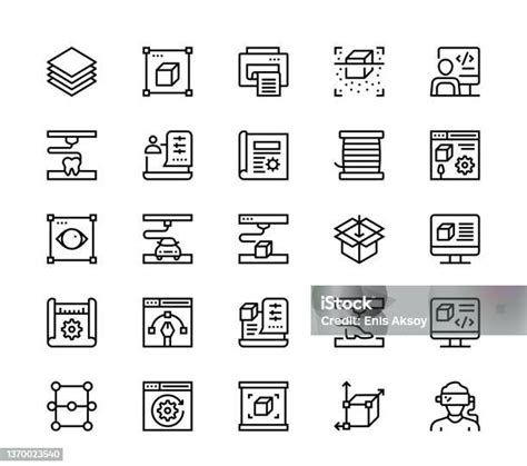 3d 프린팅 및 모델링 아이콘 다층 효과에 대한 스톡 벡터 아트 및 기타 이미지 다층 효과 디지털 합성 여러 층 Istock