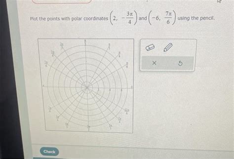 Solved Plot The Points With Polar Coordinates 2−43π And