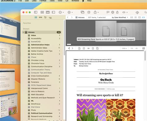 teaching workflow example email to devonthink dr michael dreher