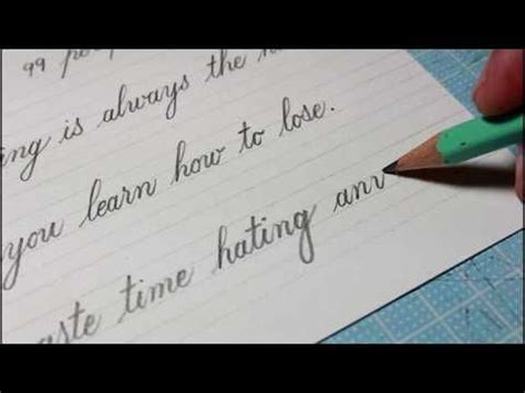 Handwriting Practice Day 96 English Cursive Handwriting Practice New Sentences 4 Pen