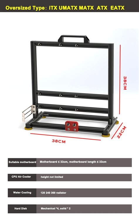 Mod Desktop Pc Cabinet Itx Matx Atx Eatx Pc Case Open Frame Water Cooling Computer Gaming Gamer