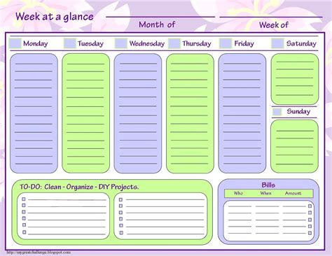 Printable Office Filing System Template